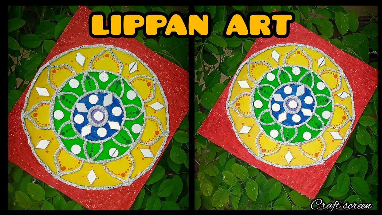 How to make lippan art #easyprocess #lippanart #lippanmirrorart #art # ...