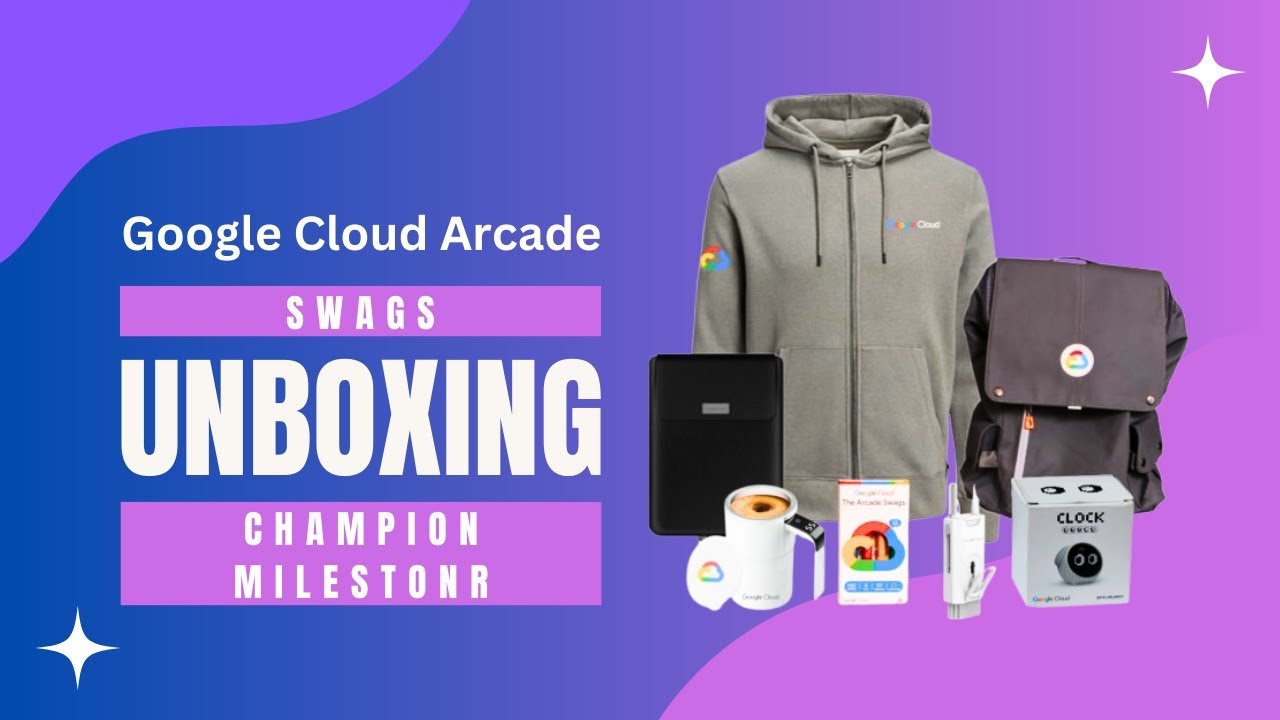 Google Cloud Arcade Swags Unboxing || Champion Milestone 🤩 || #arcade #swags #googlecloud #gcp ...