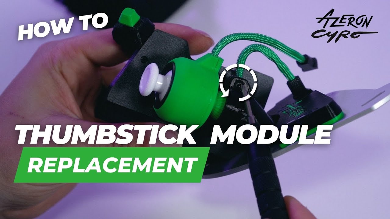 Azeron Cyro Thumbstick Module replacement #onehandedgaming - YouTube