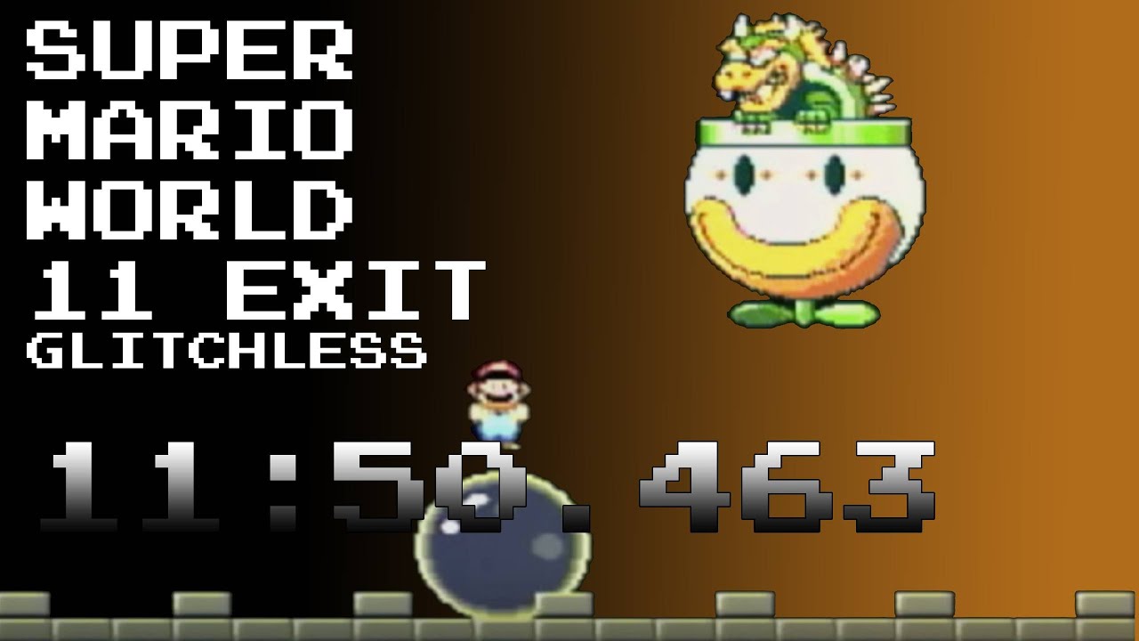 Super Mario World (SMB4) - 11 Exit (Glitchless) in 11:50.463 - YouTube