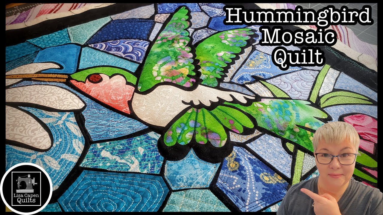 Let's quilt the hummingbird and flowers........ Live hangout with Lisa ...