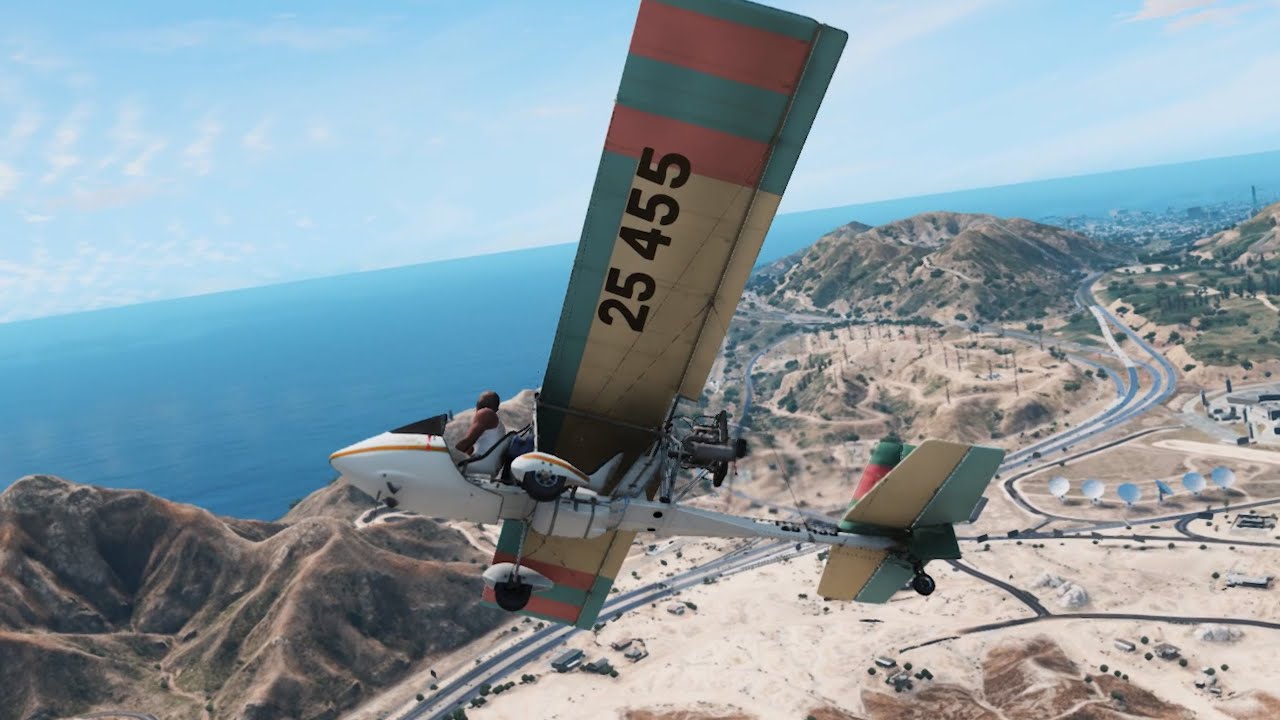 Drifter Ultralight Airplane || GTA V RAY TRACING _ NEW GRAPHIC 2019 ...
