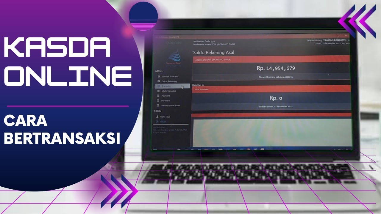 CARA BERTRANSAKSI MENGGUNAKAN KASDA ONLINE - YouTube
