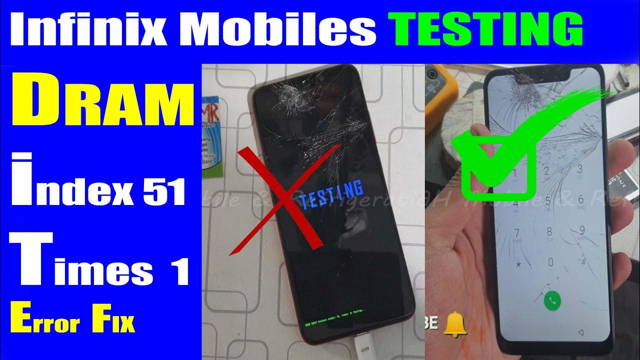 Infinix Tecno Mobiles DRAM TESTING Pattern /index: 51, times: 1 ...