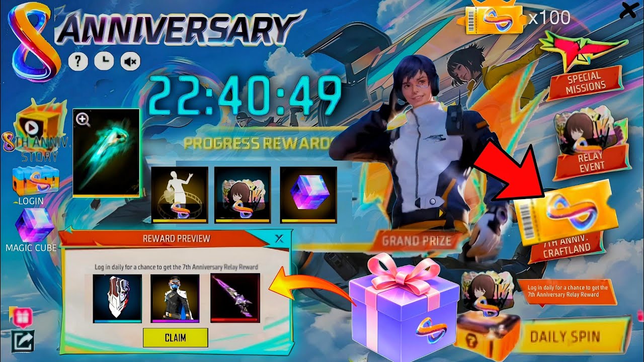 How To Complete 8th Anniversary 🔥 New Event | Free Reward in Free Fire ...