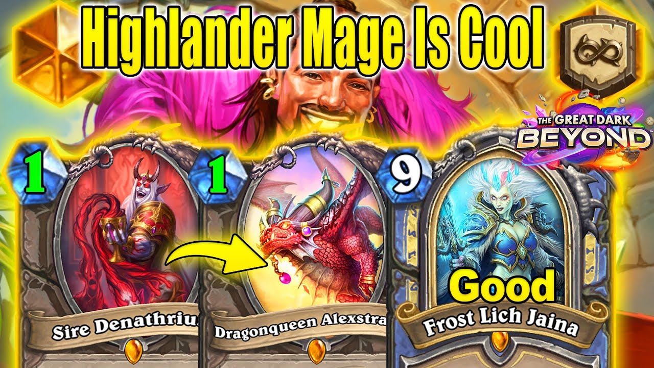 New Highlander Control Mage 5.0 Deck Is Actually So Cool At The Great Dark Beyond | Hearthstone ...
