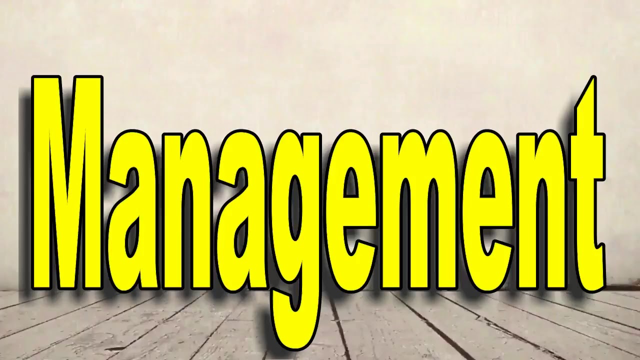 How to Pronounce Management - YouTube