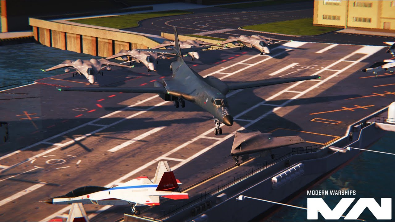 B-1B Lancer in Action. Ace Combat Control - Modern Warships Gameplay ...