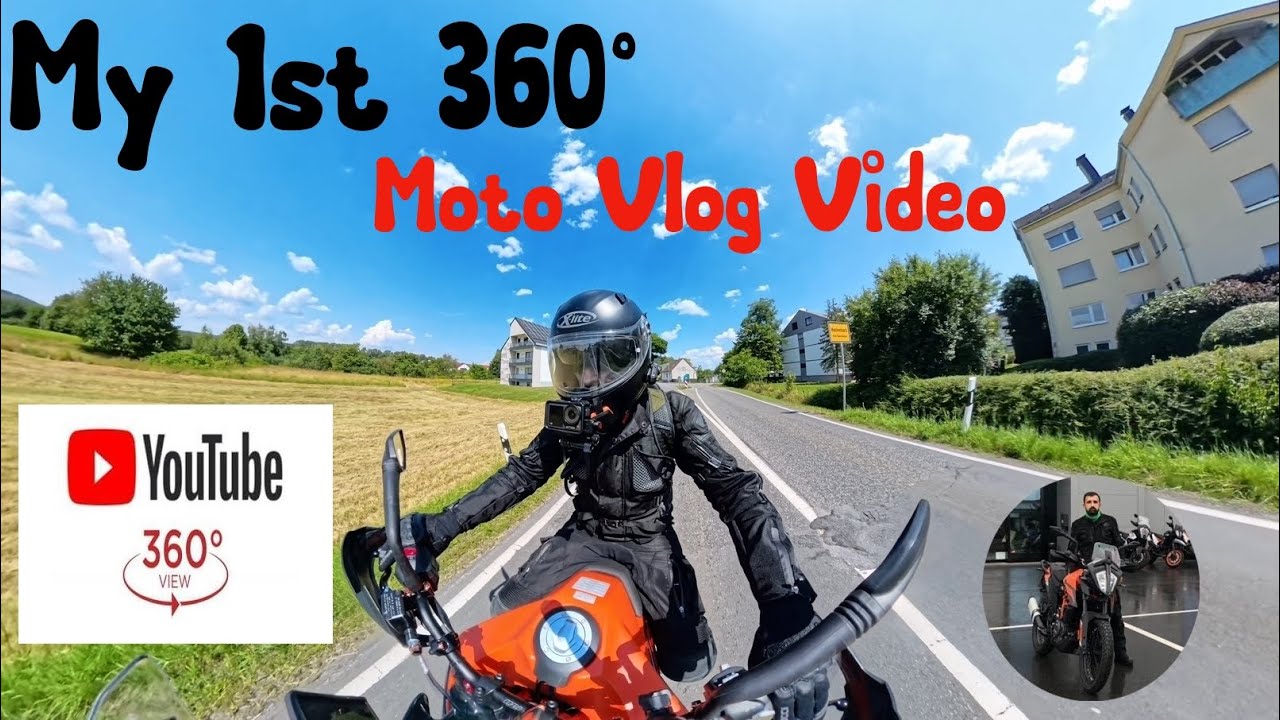 My 1st 360° Moto vlog Video !! A beautiful view of German Villages and ...