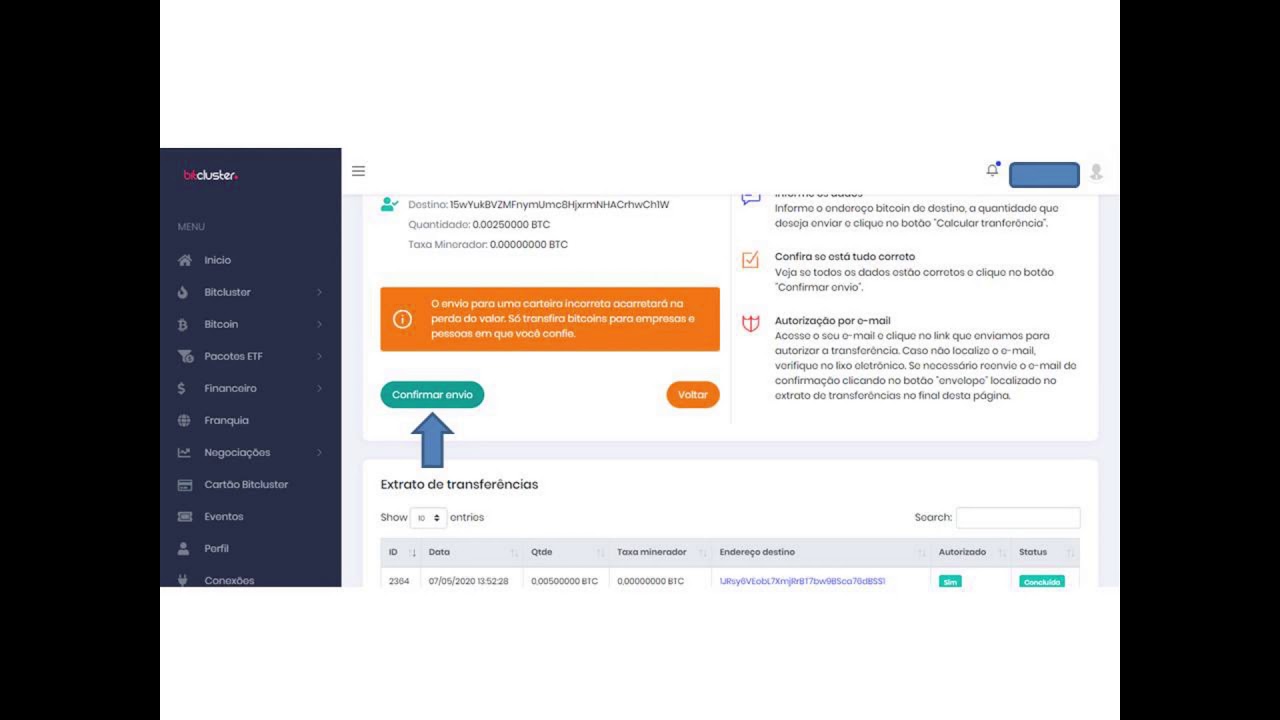 Enviar e receber Bitcoins pela Bitcluster! - YouTube