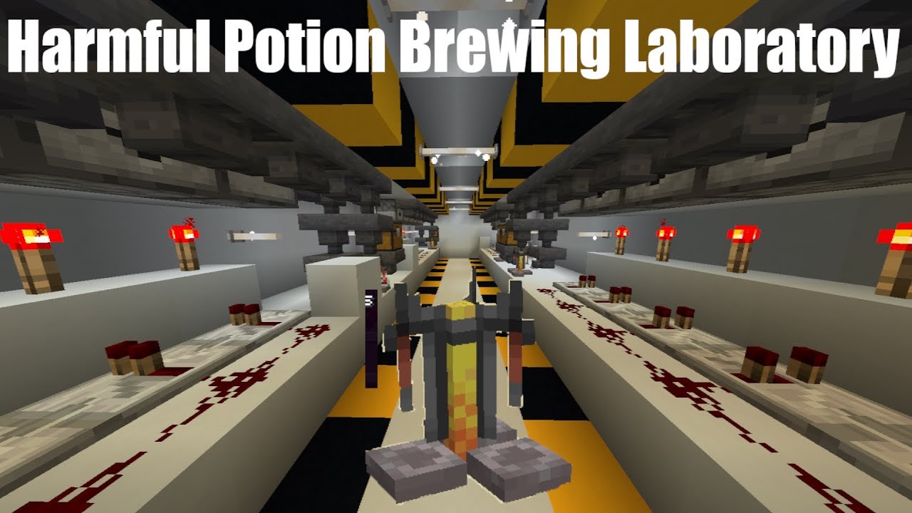 Underground Harmful Potion Brewing Laboratory - Minecraft 1.14 Lets ...
