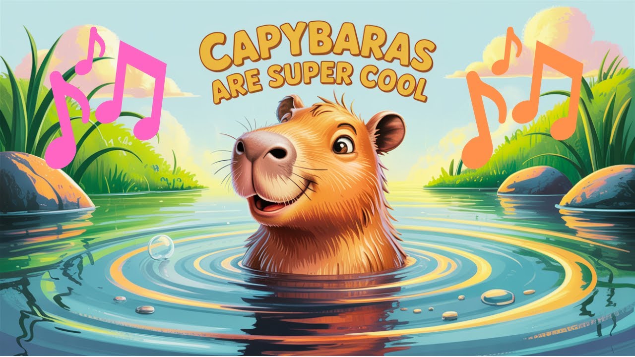 Capybara Song for Kids | Capybaras are Super Cool | Karaoke Lyrics ...