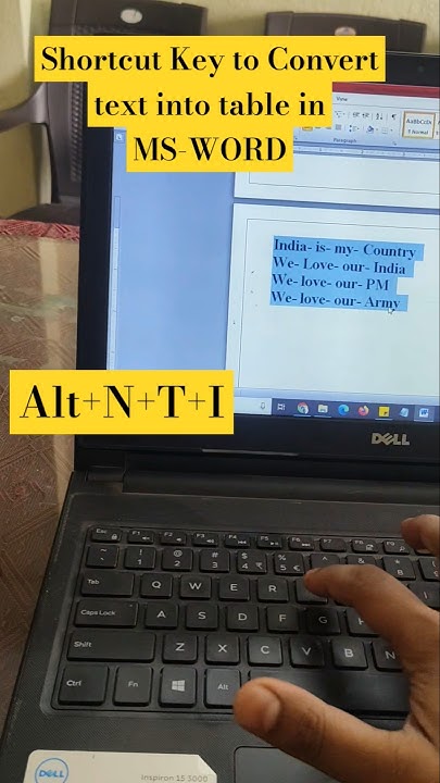Shortcut Keys to Convert Text into Table Format || Computer Skills || Microsoft Word || # ...