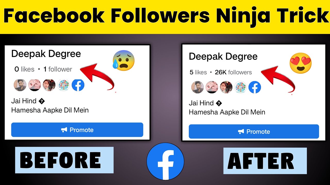 Facebook Followers Ninja Trick | Facebook Followers Kaise Badhaye ...