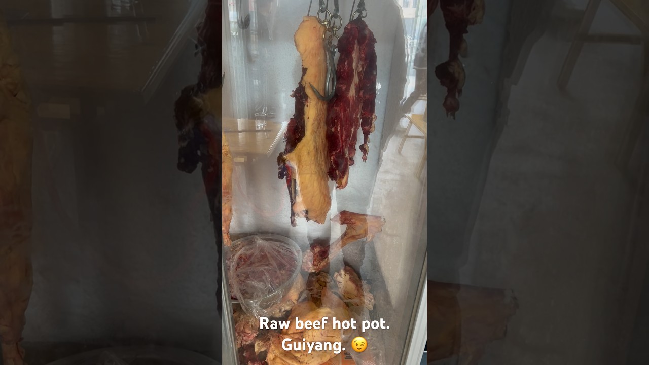 Raw beef hot pot Guiyang. Guizhou. China - YouTube