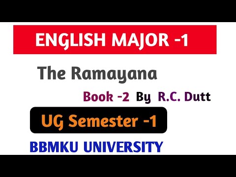 The Ramayana : Book-2 Translated by R.C. Dutt || English mj-1 - YouTube