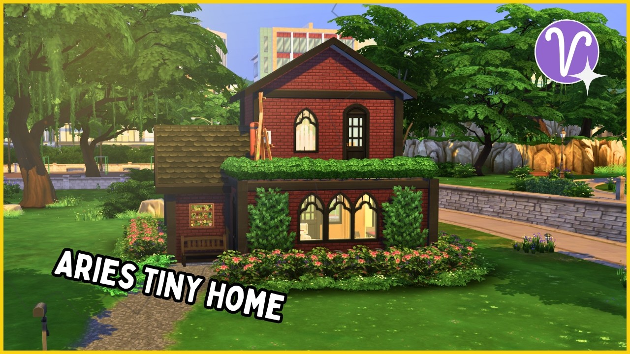 Building An Aries Themed Sims 4 Tiny Home: Starting the Tiny Home ...