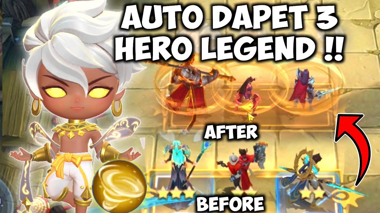 AUTO DAPET 3 HERO LEGEND! COMMANDER BARU MAGIC CHESS VALE ! Update ...