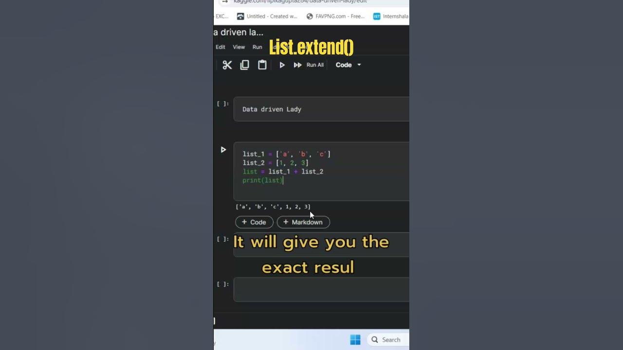 Listextend In Python Python Pythontutorial Python3 Interviewtips Interviewpreparation
