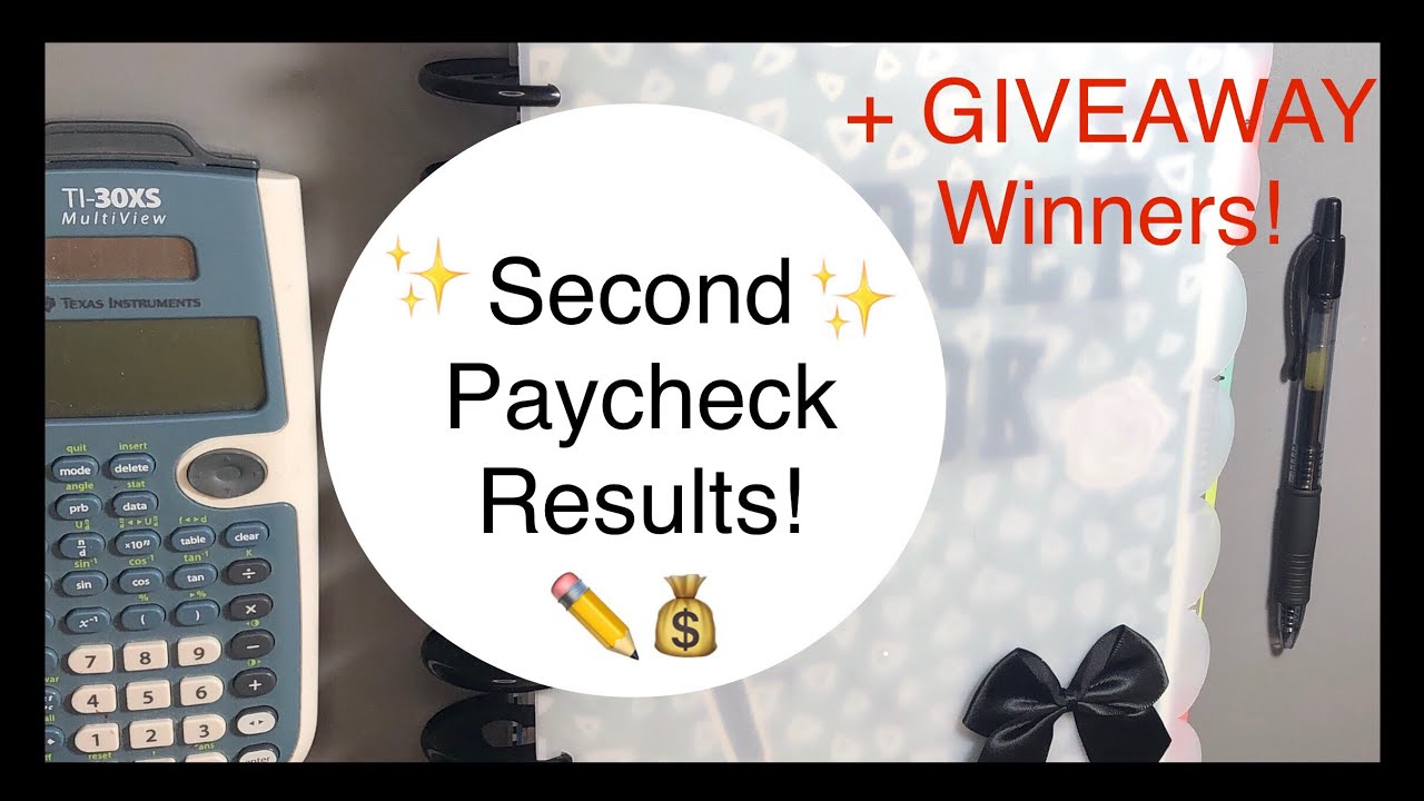 SECOND PAYCHECK RESULTS & GIVEAWAY WINNERS ANNOUNCED | BUDGET WITH ME ...