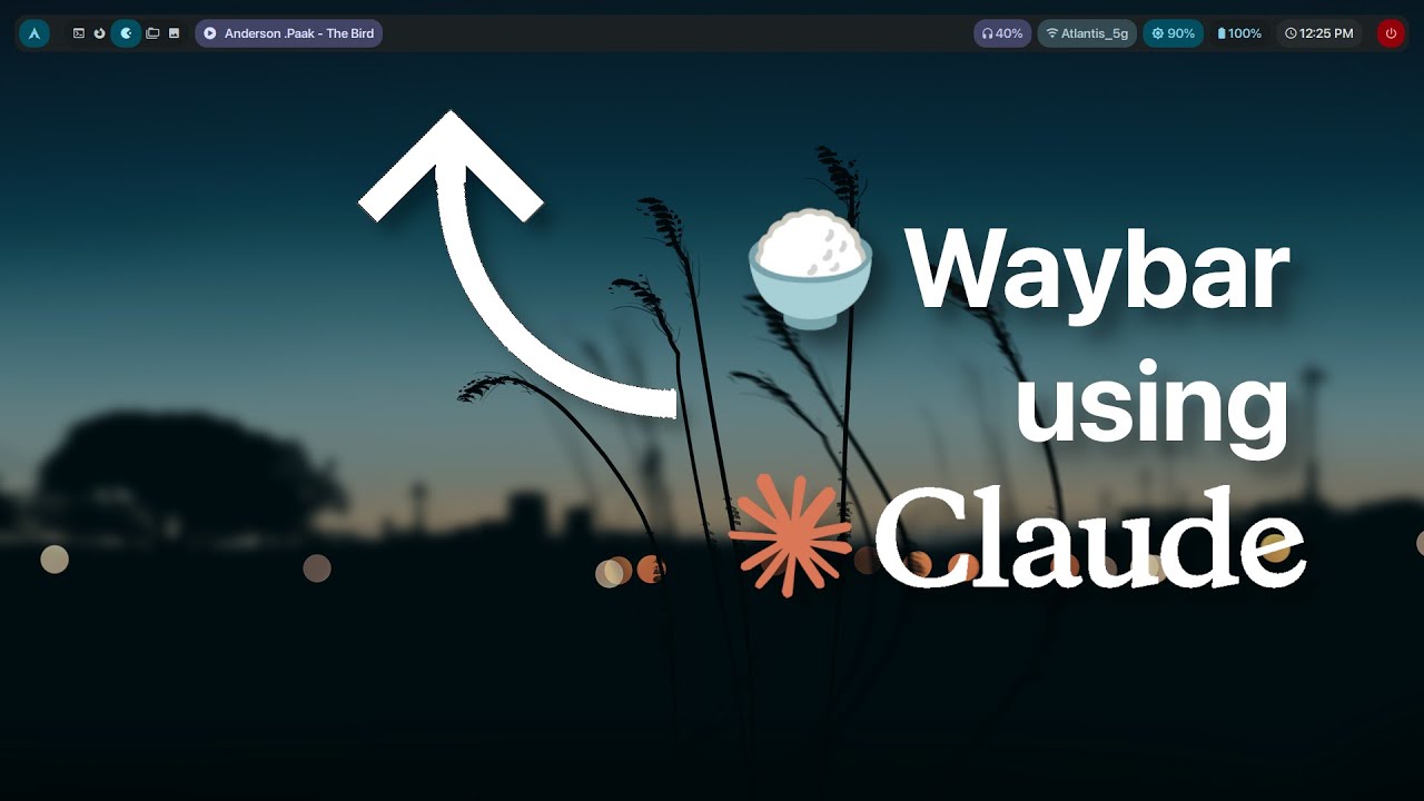 How to Rice Waybar Using AI (Claude 3.7 Sonnet) - YouTube