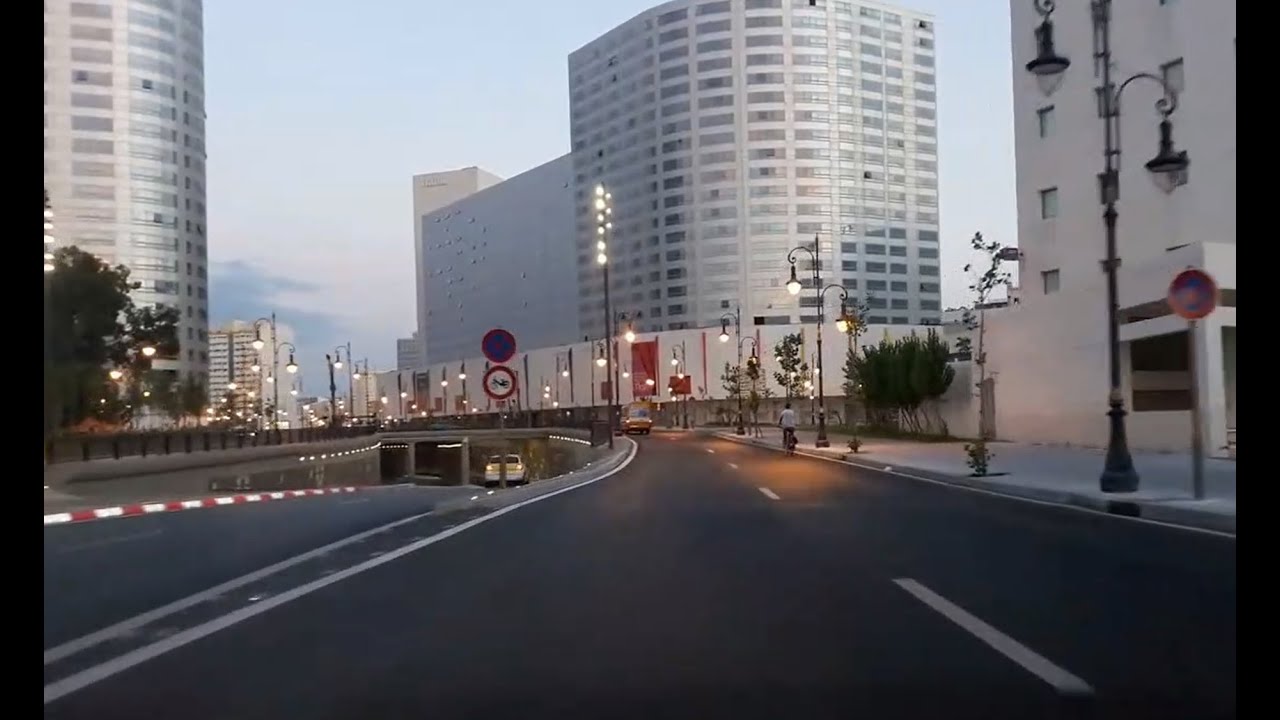 Early morning drive in Morocco Tanger city downtown - YouTube