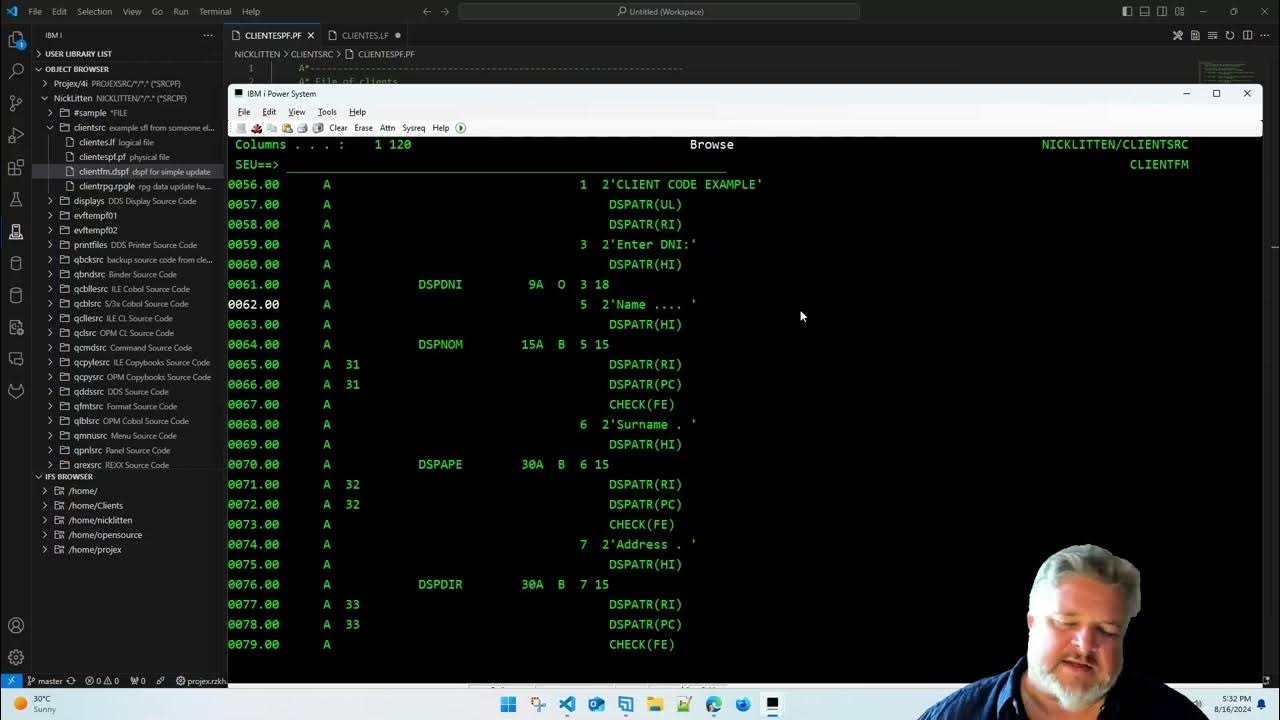 Modernize RPG400 to RPG ILE FREE and PF to SQL - 1 - Review PF LF and ...