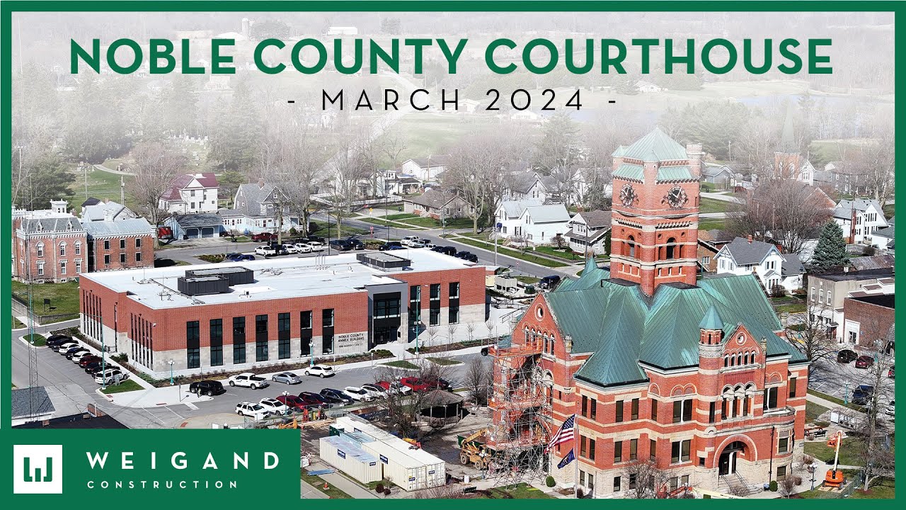 Noble County Courthouse - Construction Update (March 2024) - YouTube