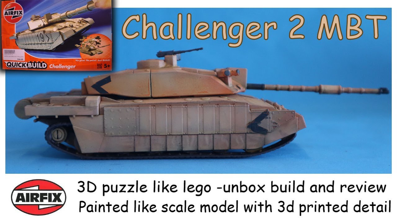 Airfix 1/48 quick build challenger tank model kit (Challenger 2 lego 3d ...