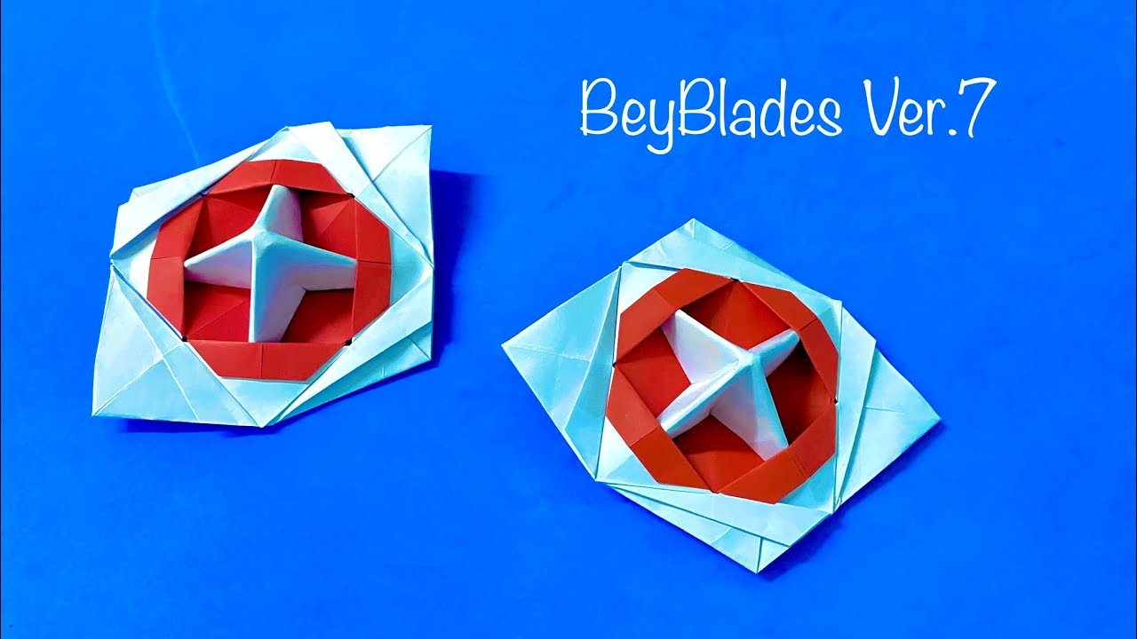 สอนพับเบเบรด แบบหมุนได้ เท่ๆ | How to make spinning top. Origami top ...