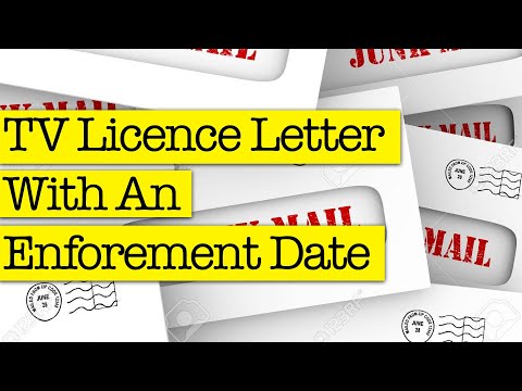 TV Licence Letter With An Enforcement Visit Date - YouTube