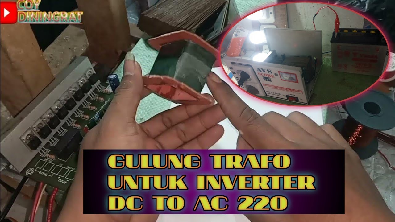 Gulung trafo inverter 5 amper murni full langsung tes //inverter ...