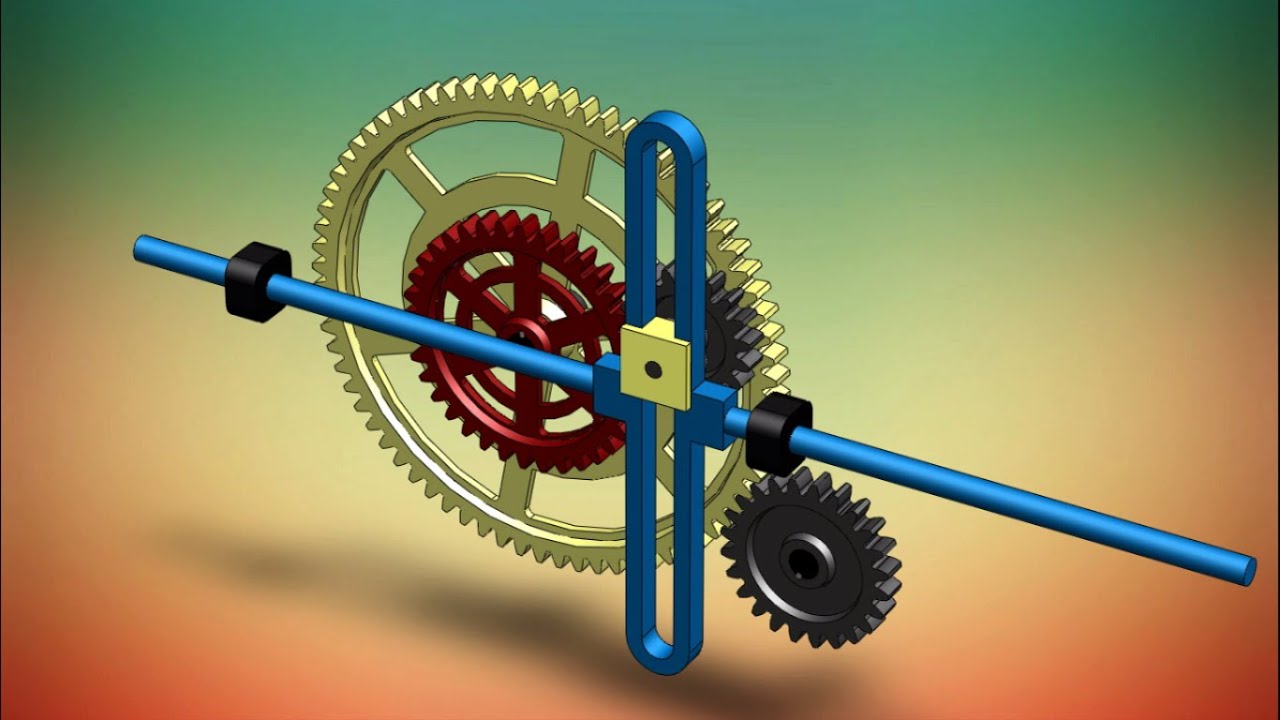 Scotch Yoke Mechanism With Gear Drive | Hypociclic Scotch Yoke - YouTube