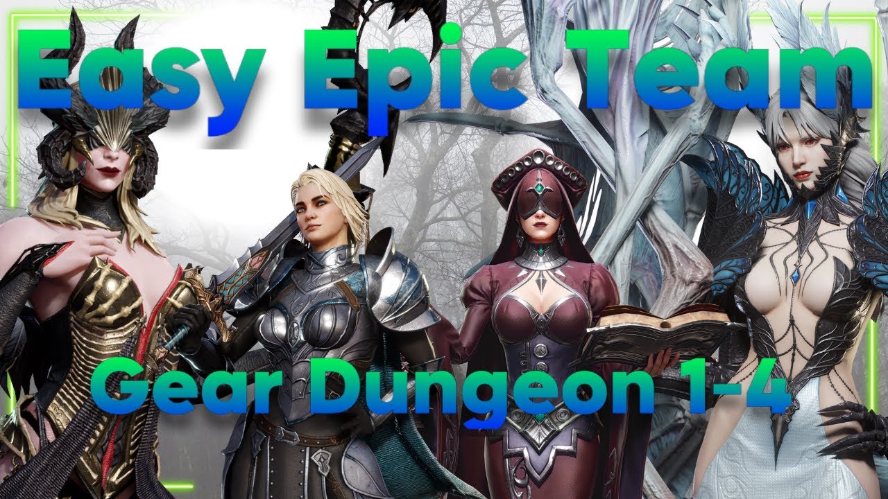 Easy EPIC TEAM Gear dungeon stage 1-4 | Watcher of Realms # ...