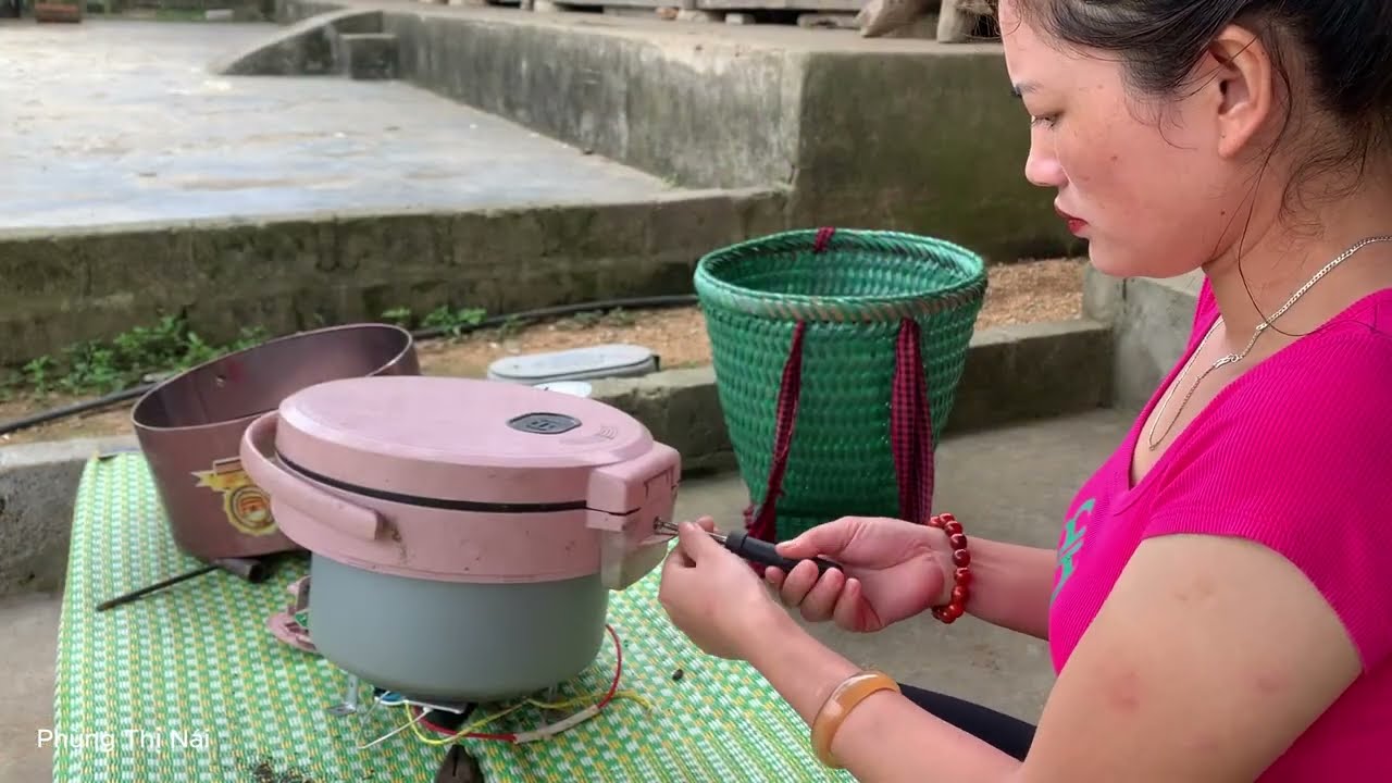 Repairing a severely damaged rice cooker, a genius at repairing ...