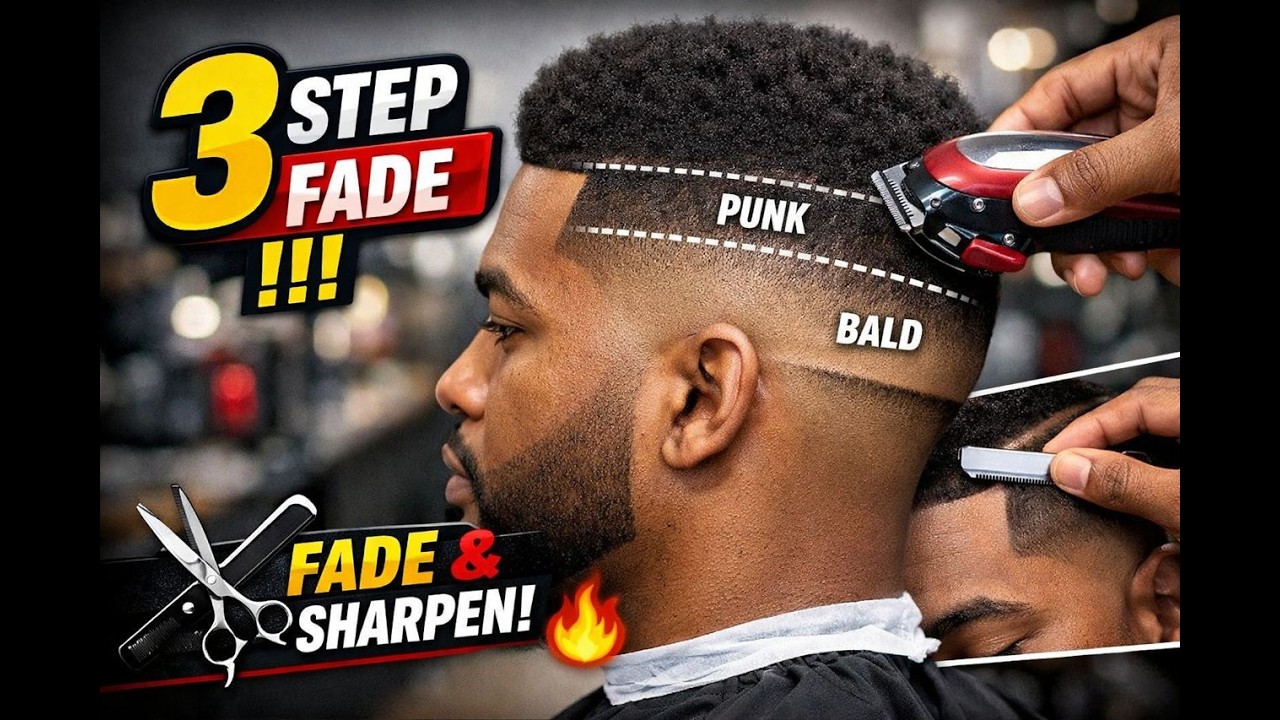 How to Cut a Clean 3 Step Fade for Beginners | Step-by-Step Barber ...
