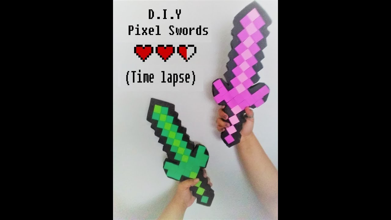 Prop making: Pixel sword (Time Lapse) - YouTube