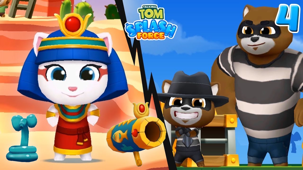 TALKING TOM SPLASH FORCE #4 | EGYPTIAN ANGELA | Gameplay - YouTube