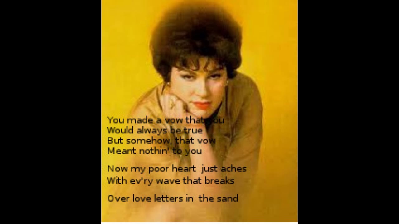 "Love Letters In The Sand" by Patsy Cline (cover) with lyrics - YouTube