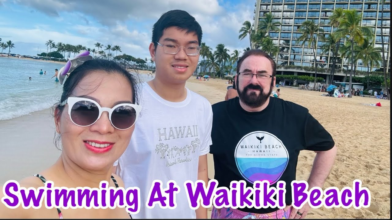 Swimming At Waikiki Beach Honolulu #annadkins #waikikibeach #hawaii ...