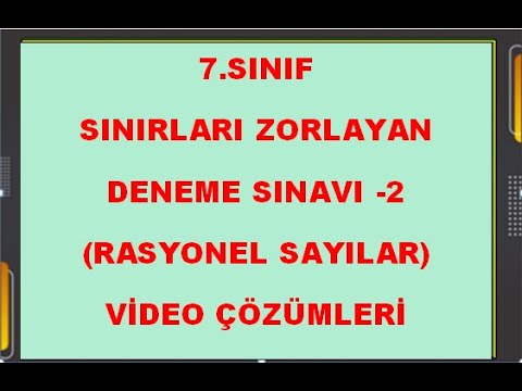 7.SINIF SINIRLARI ZORLAYAN DENEME SINAVI-2 ÇÖZÜMLERİ