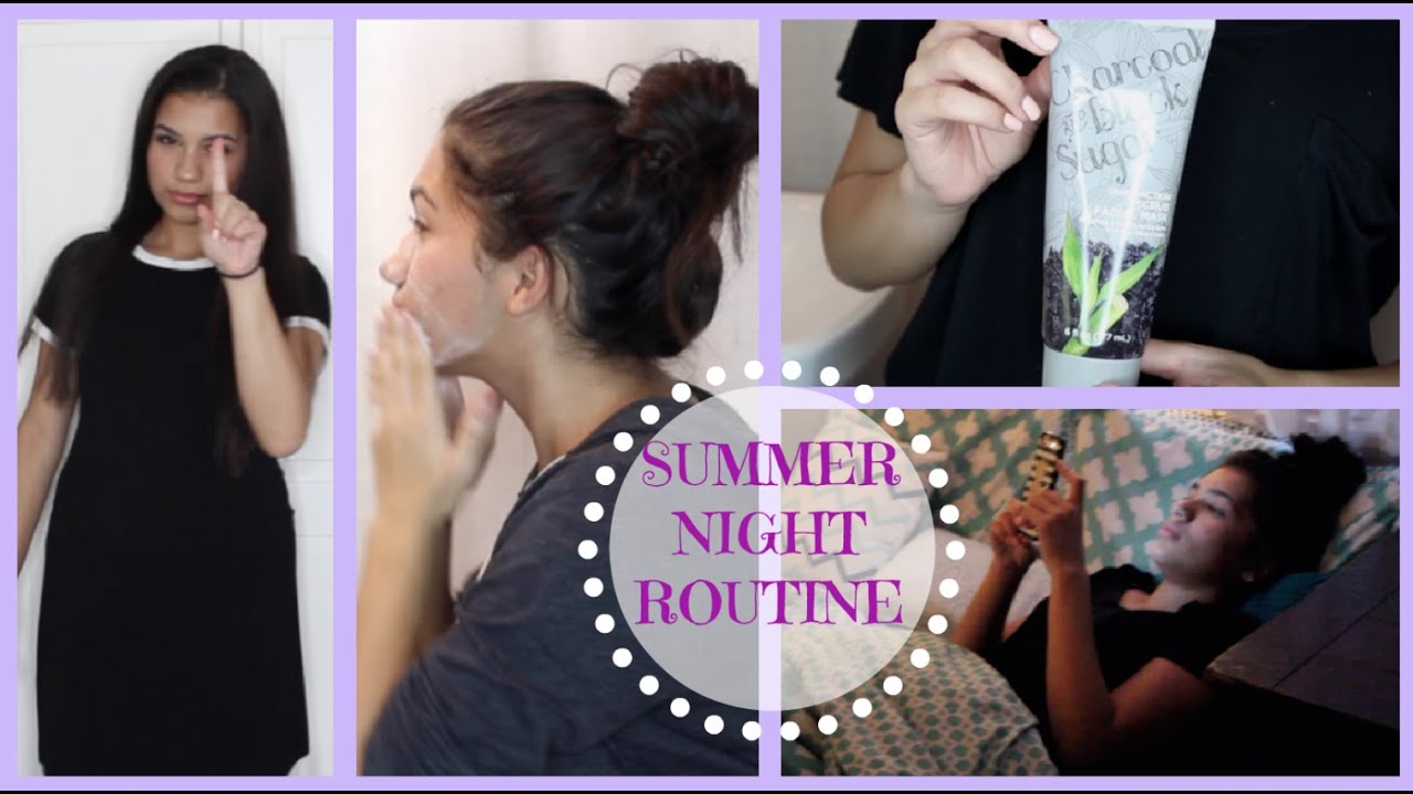 SUMMER NIGHT ROUTINE!! - YouTube