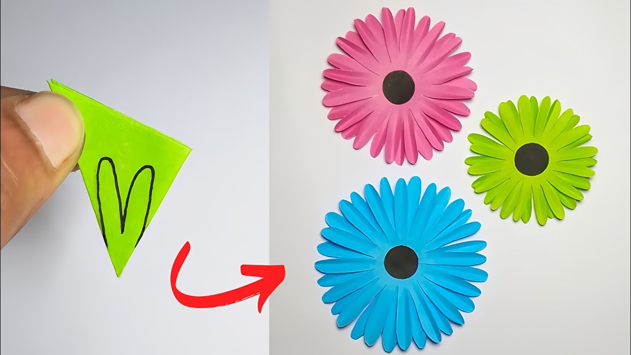 Very Easy Paper Flower Making Ideas | How To Make Paper Flowers, Simple ...
