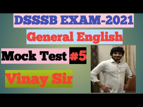 DSSSB|English Mock Test For Dsssb Exam|Most important Question Based On ...