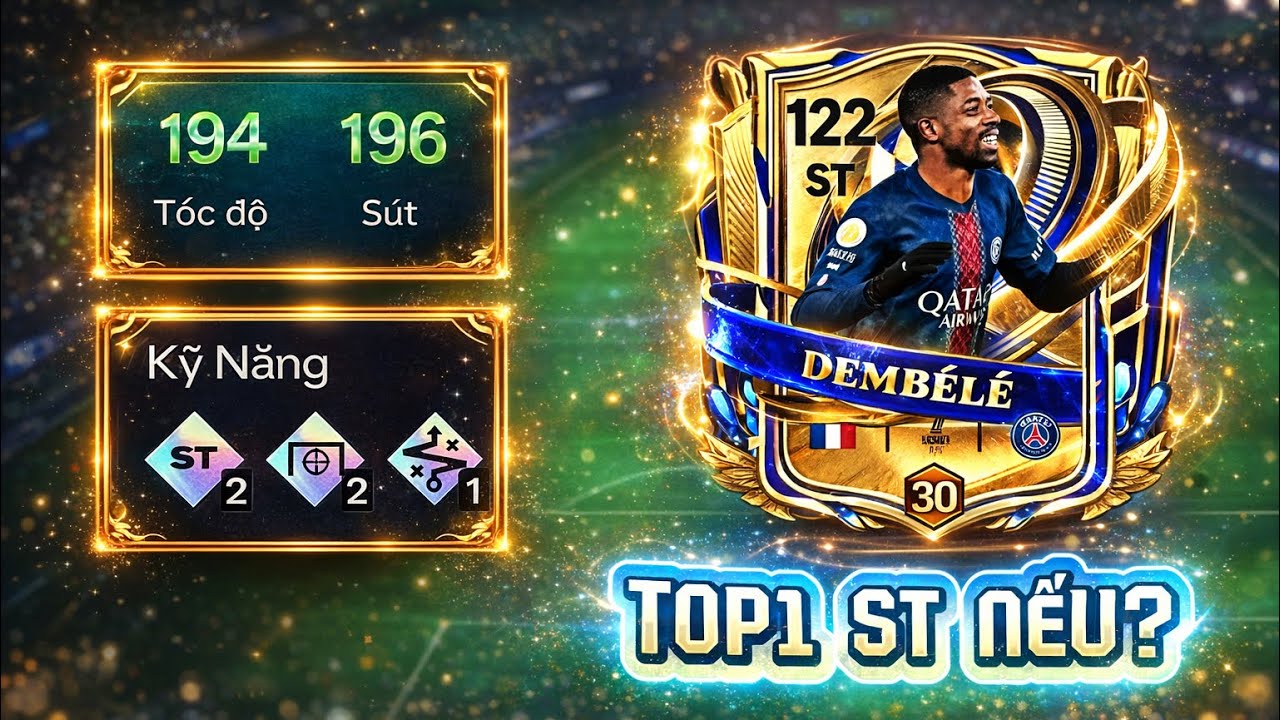 Trải nghiệm và đánh giá DEMBELE UTOTY 122 - Top1 ST nếu có điều kiện ...