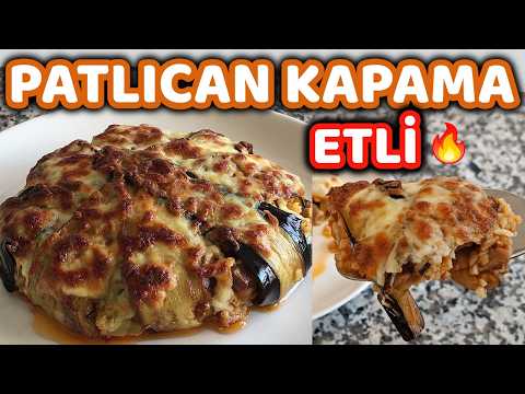 🔥PATLICAN YEMEKLERİ✅ ETLİ PATLICAN KAPAMA TARİFİ😋 EVDE NASIL YAPILIR?💯 #patlıcan