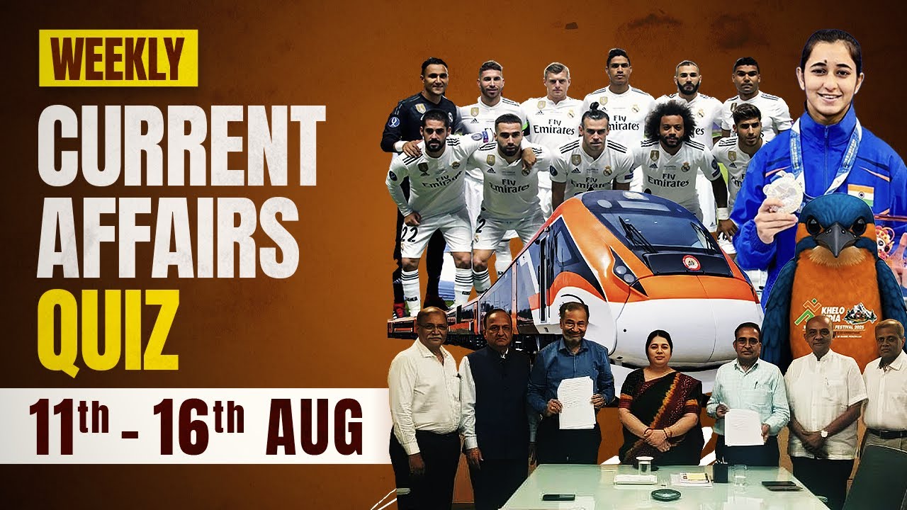 Weekly Current Affairs Quiz | 11August - 16 August | Current Affairs ...