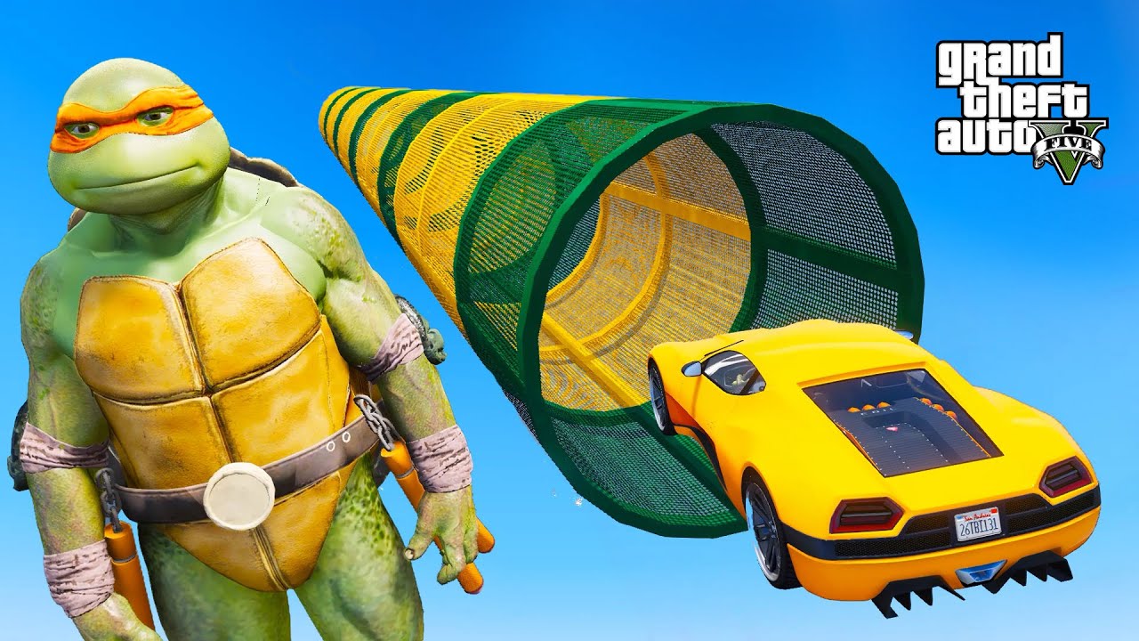 GTA V: TMNT Ultimate Ramp Challenge | Car vs Bike - YouTube