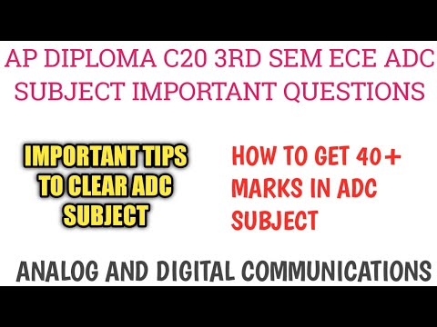 AP DIPLOMA C20 ECE 3RD SEM ADC SUBJECT IMPORTANT QUESTIONS| TIPS TO SCORE 40+ IN ADC ECE SUBJECT ...