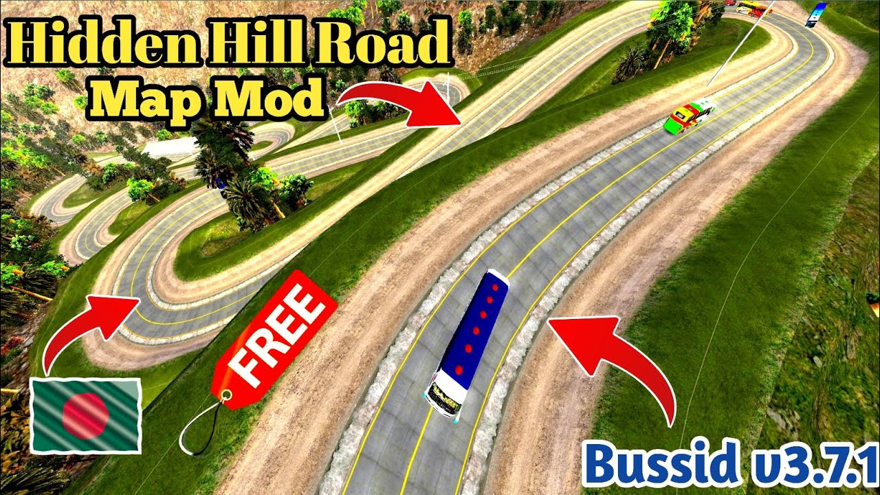 Map Mod Bussid v3.7.1 || Hidden Hill Road Map Mod For Bus Simulator ...